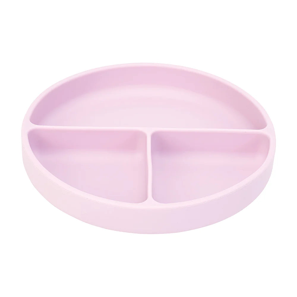 Silicone Divided Plate - Lilac | Honeysuckle Store Australia