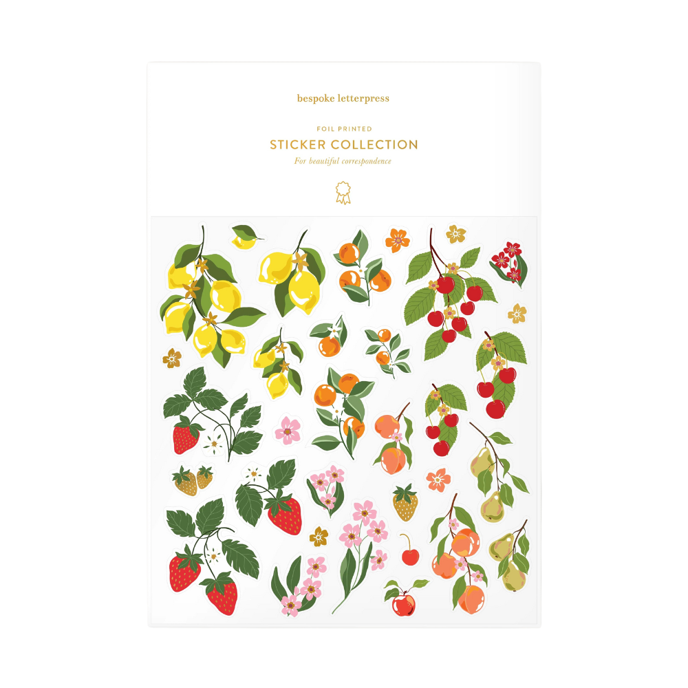 Fruit Sticker Sheet | Honeysuckle Store Australia