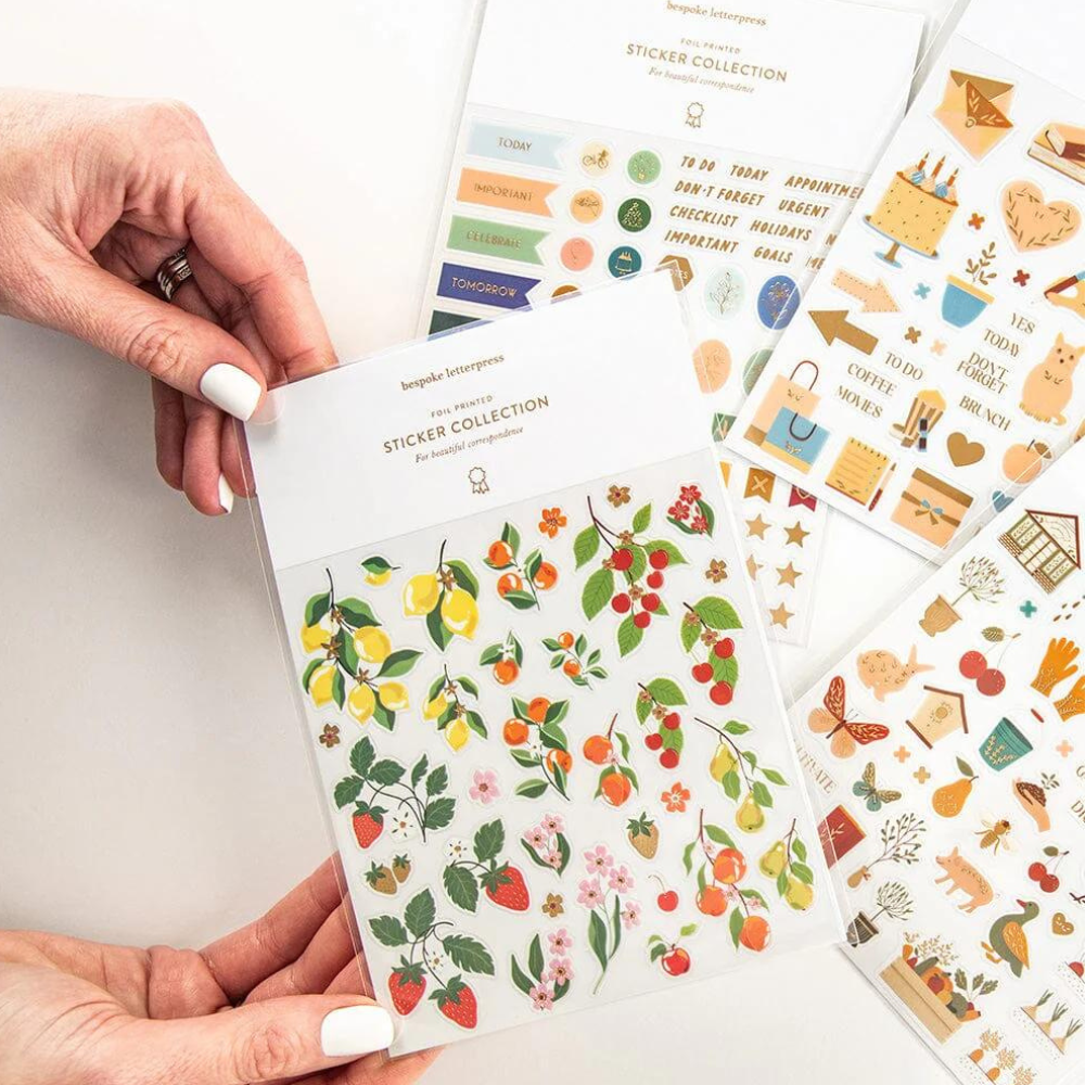 Fruit Sticker Sheet | Honeysuckle Store Australia