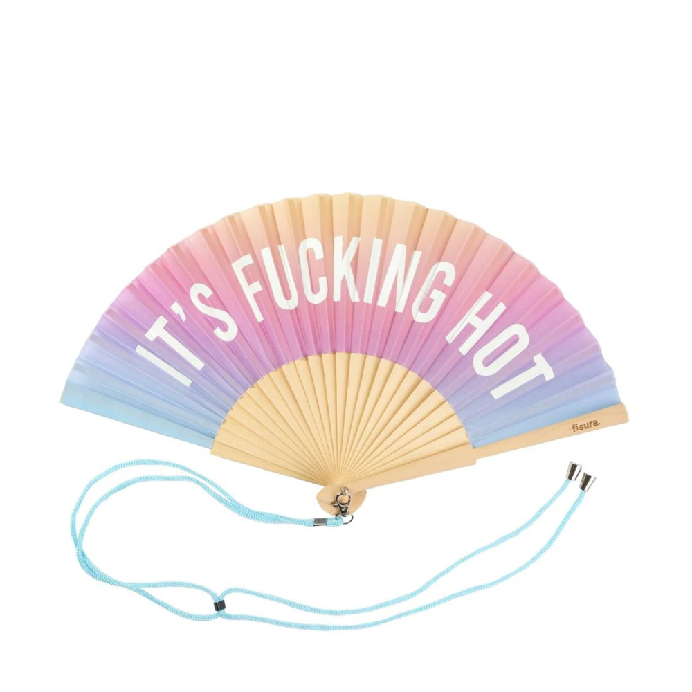 Hand Fan - *ucking Hot Gradient Blue | Honeysuckle Store Australia